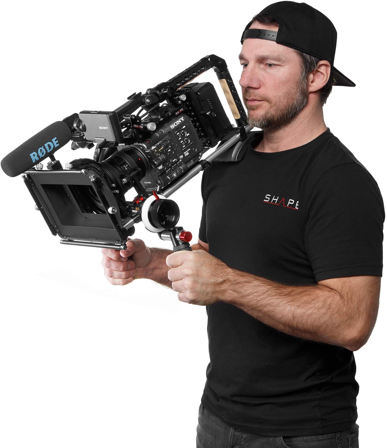 Shape Sony PXW-FX6 (FX6SM) | Rig naramienny do kamery FX6 z płytką baseplate 15mm i rączkami